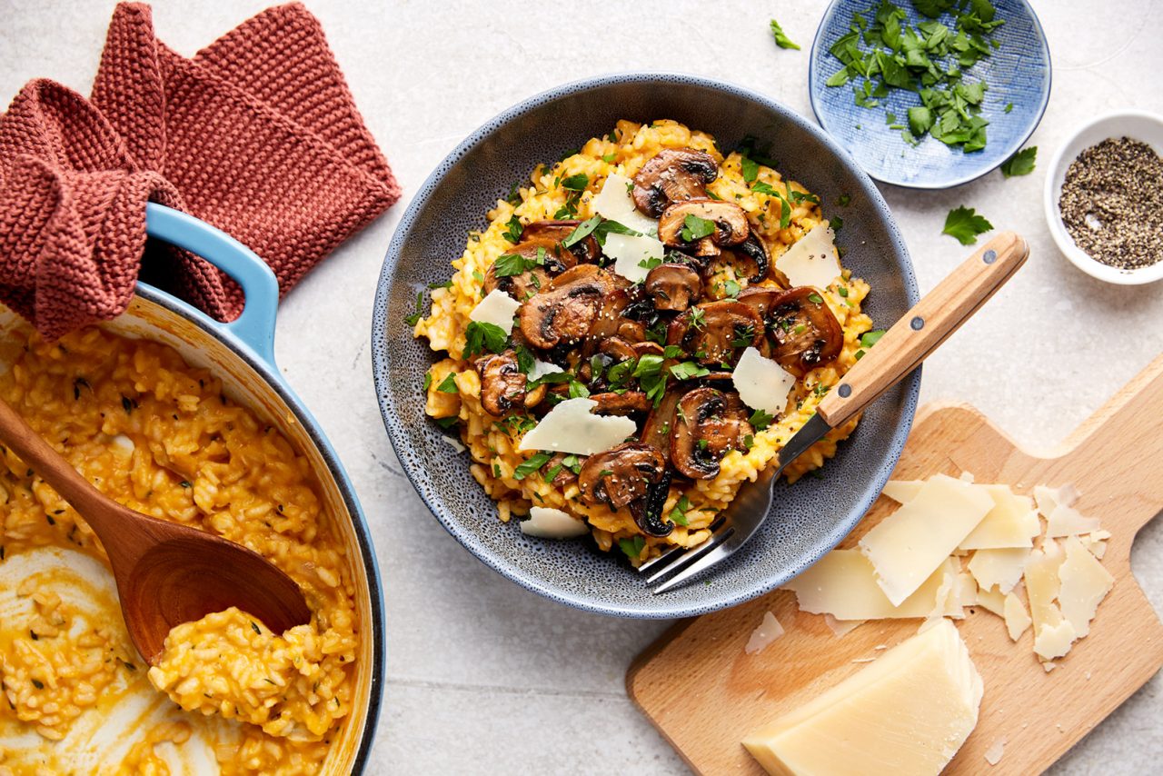 SAUTÉED MUSHROOM AND BUTTERNUT PUMPKIN RISOTTO - Australian Mushroom ...