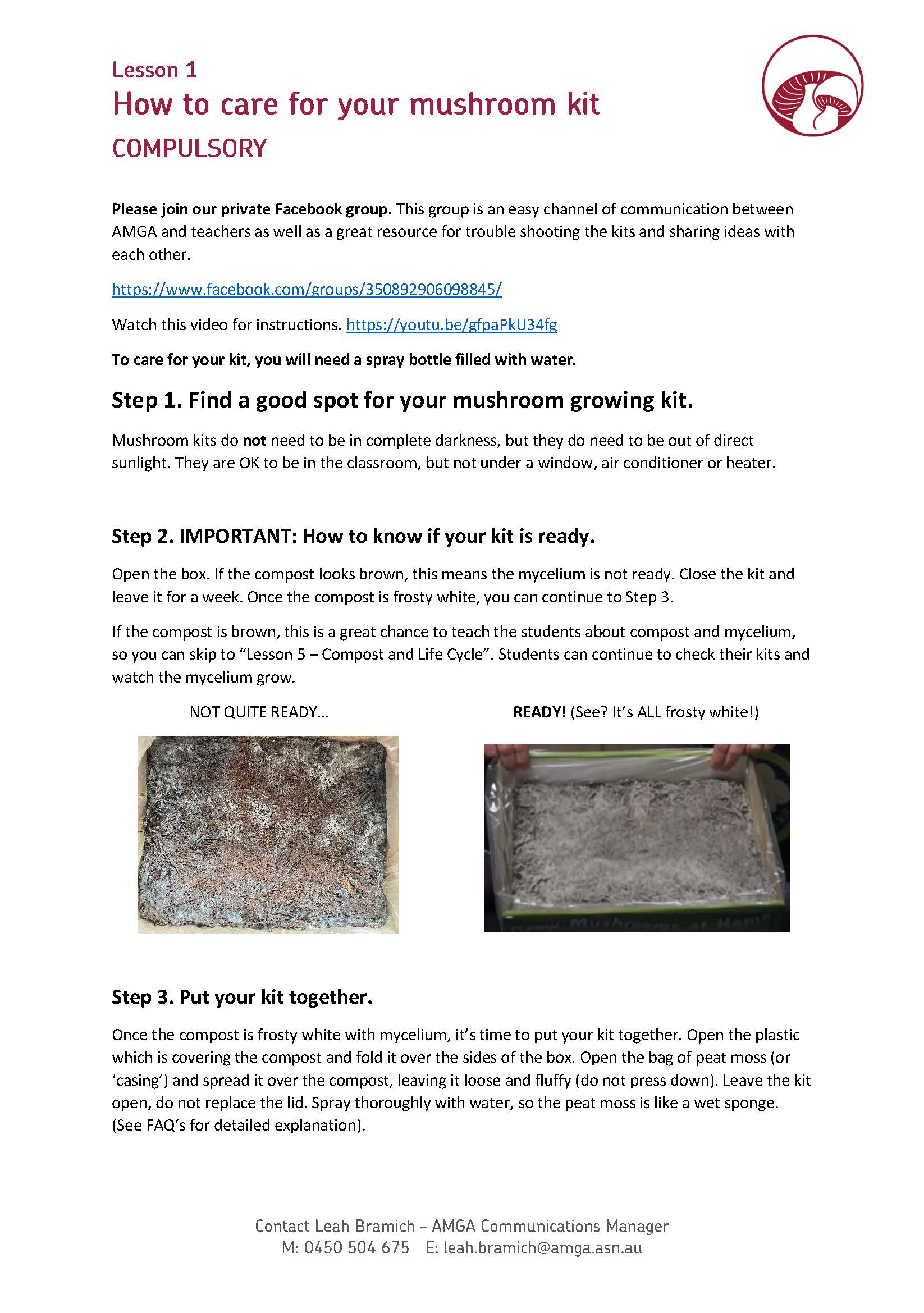 Lesson Plans - Australian Mushroom Growers