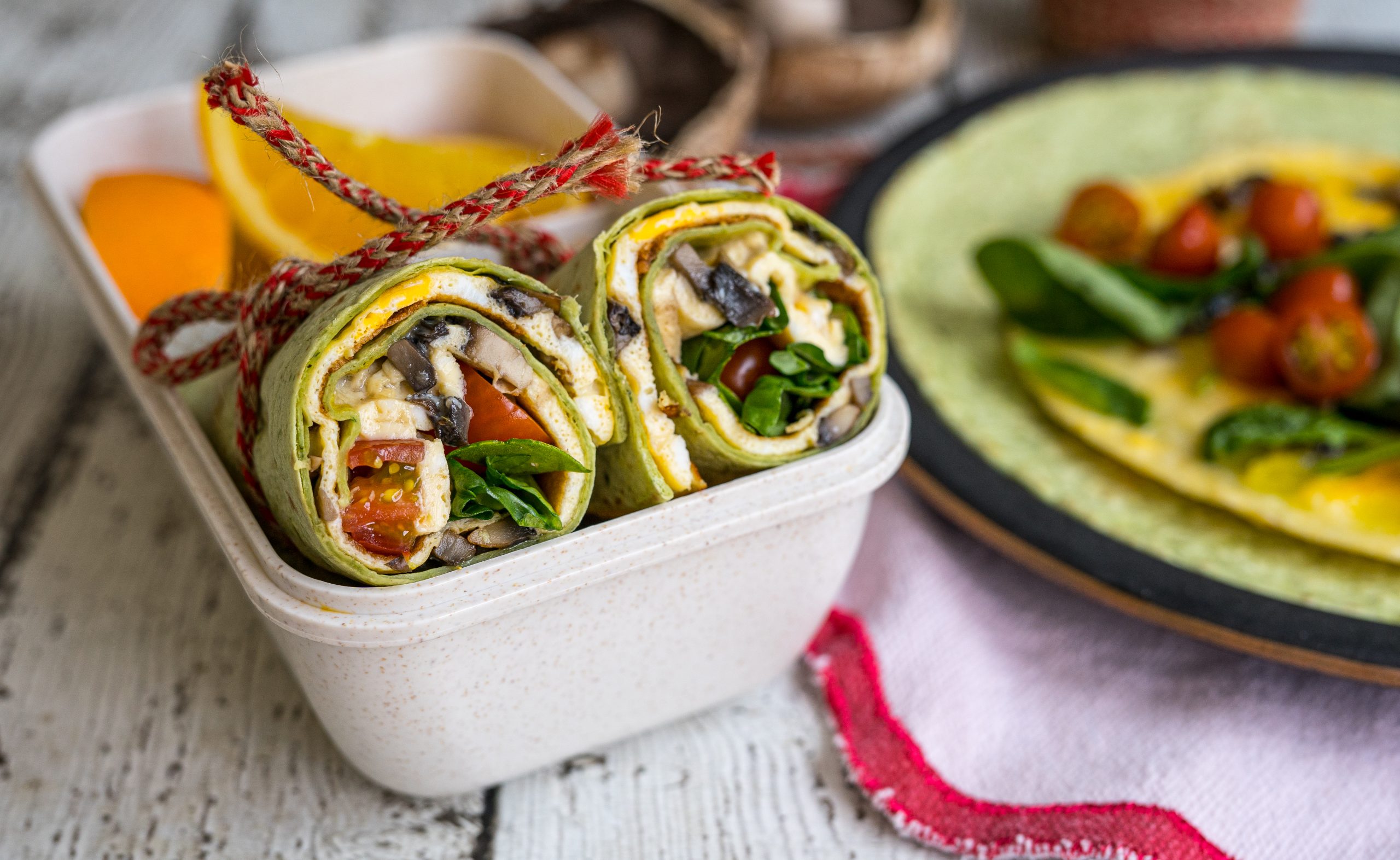 Mushroom Omelette Wrap - Australian Mushroom Growers